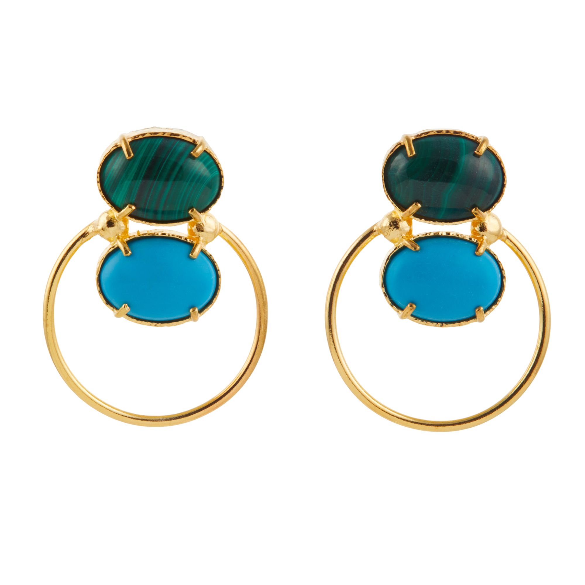 Avertine Earrings Green by Christie Nicolaides