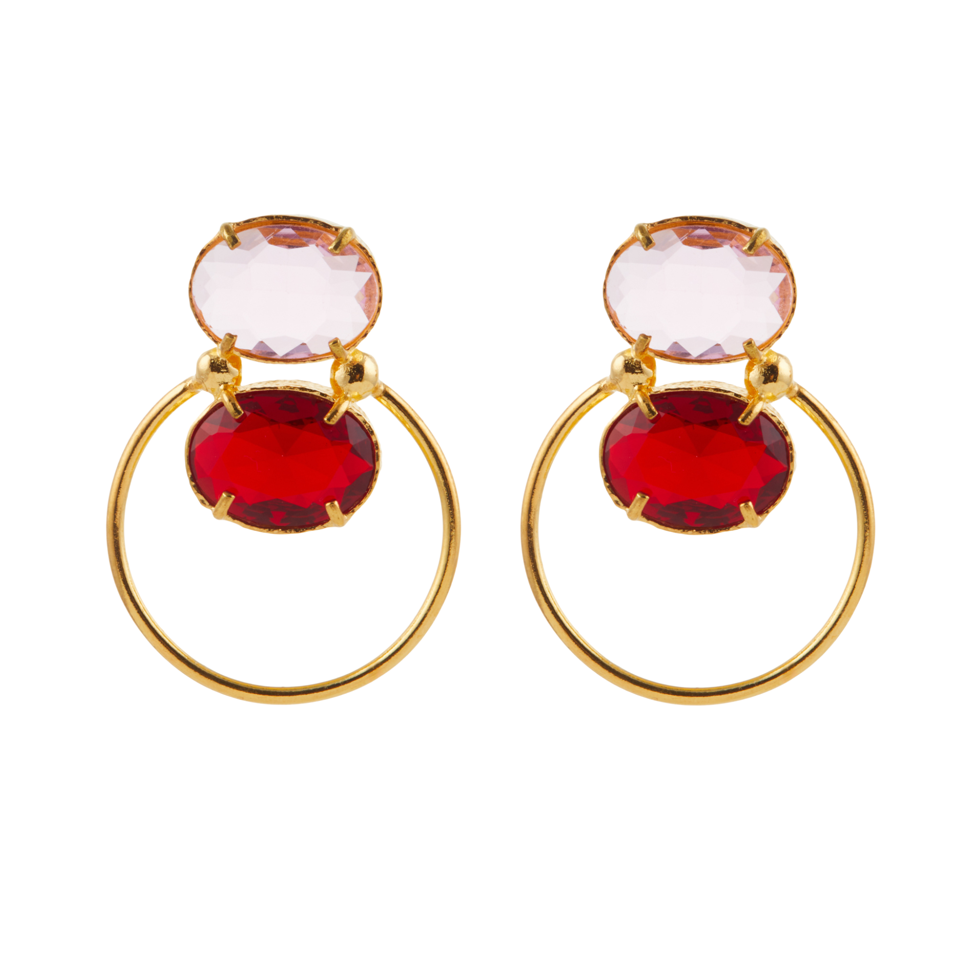 Avertine Earrings Red by Christie Nicolaides